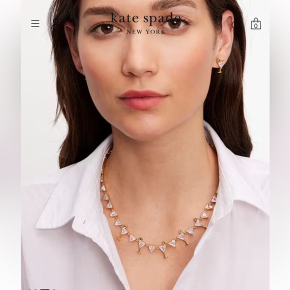 kate spade | Jewelry | Nwt Kate Spade Shaken Or Stirred Tennis Necklace ...